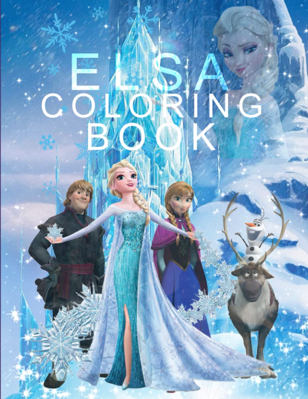 Elsa Coloring Book: Frozen Coloring Book - Jumbo Coloring and Activity ...