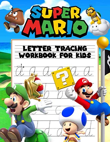 Super Mario Letter Tracing Workbook For Kids: Preschool writing ...