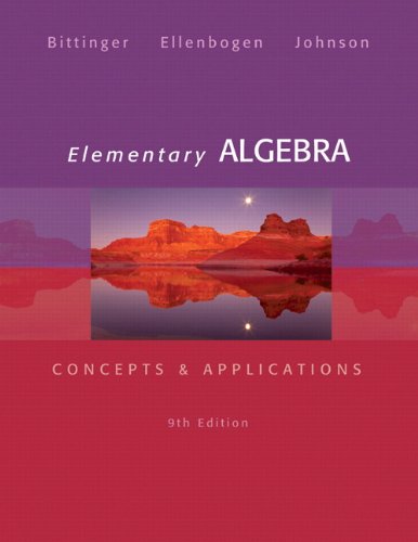 Elementary Algebra by David J. Ellenbogen Barbara L. Johnson Marvin L ...
