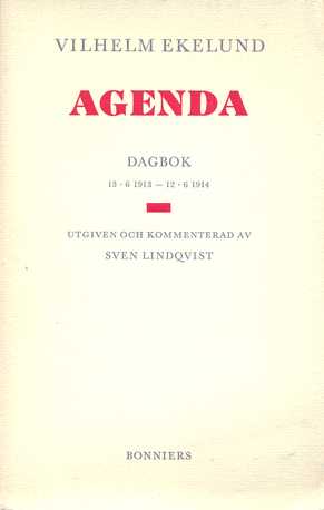 Agenda: Dagbok 13/6 1913 - 12/6 1914 by Vilhelm Ekelund | Goodreads