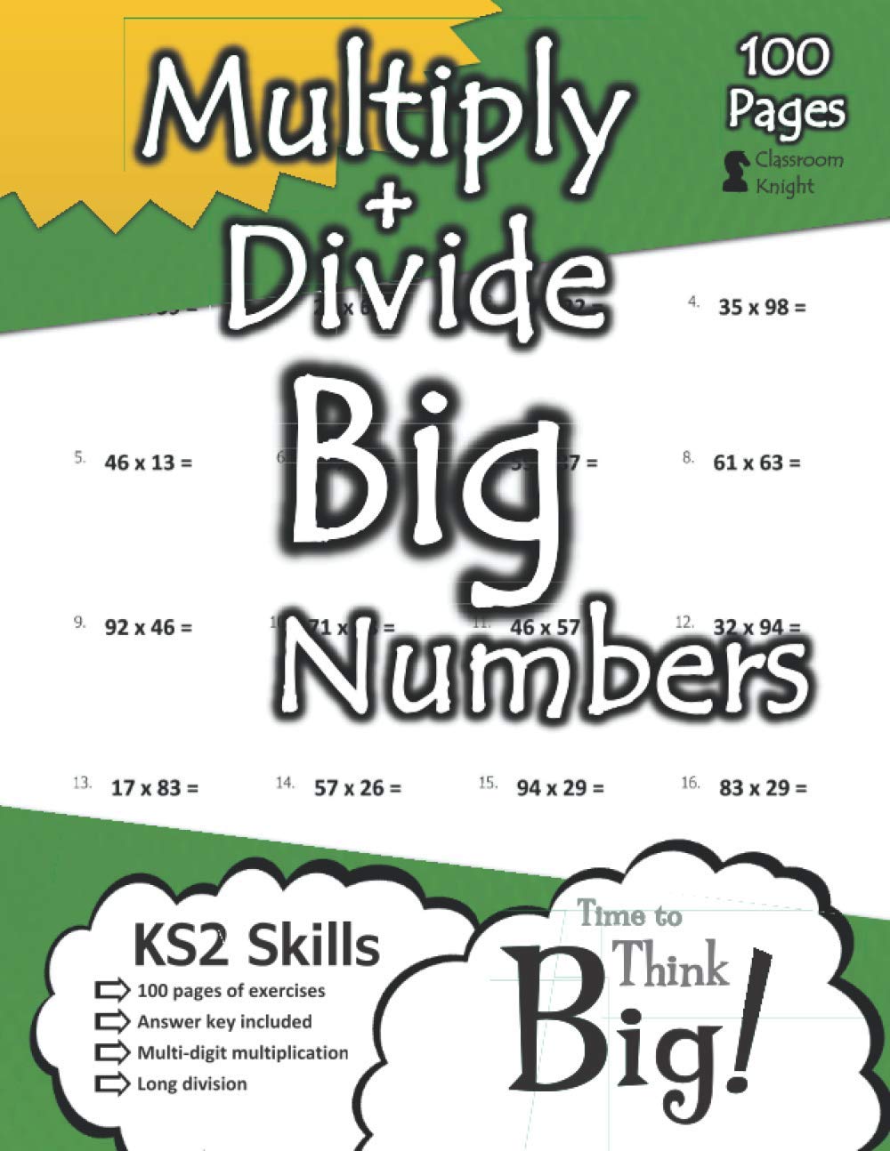 Multiply And Divide Big Numbers Answer Key Included KS2 Workbook