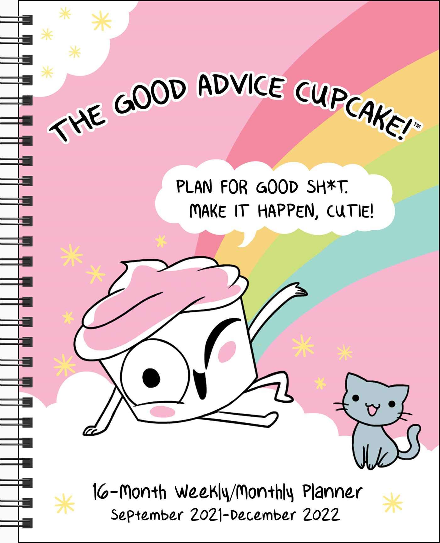 Good Advice Cupcake 16-Month 2021-2022 Monthly/Weekly Planner Calendar ...