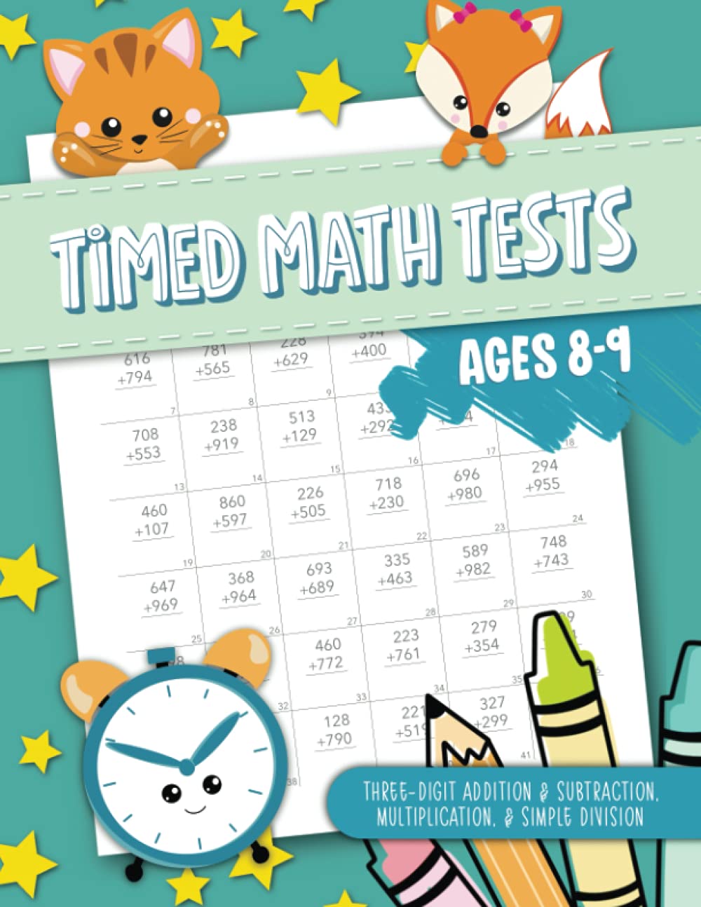 Timed Math Tests - Three-Digit Addition & Subtraction, Multiplication ...