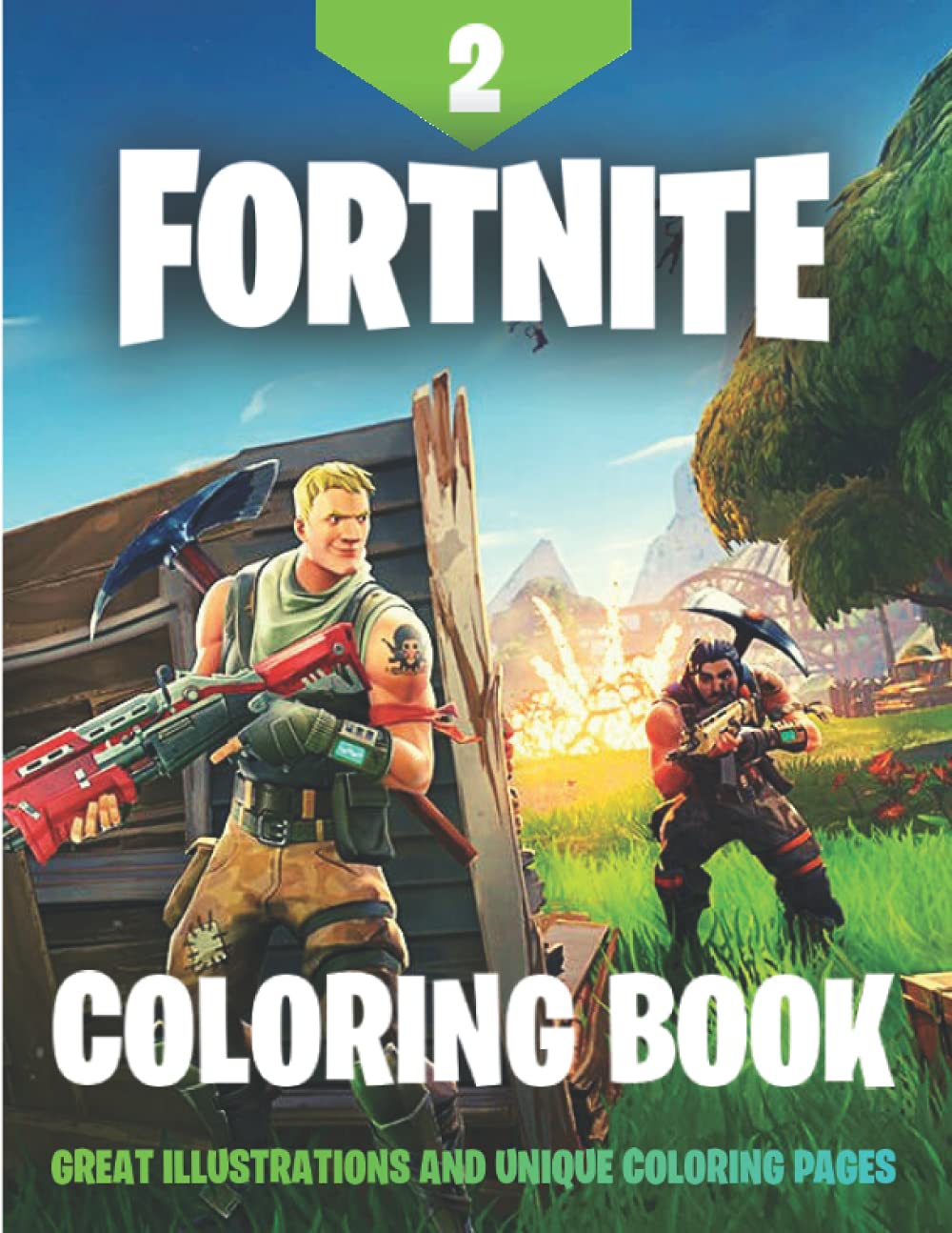 Fortnite Coloring Book: Unique Coloring Pages for Kids and Adults ...