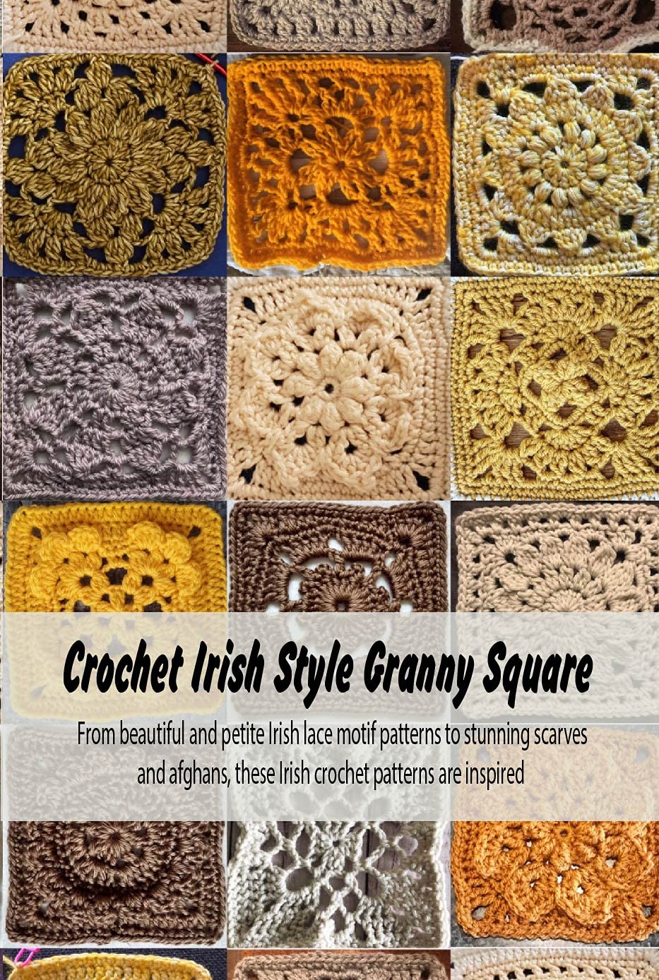 Crochet Irish Style Granny Square: From beautiful and petite Irish lace ...