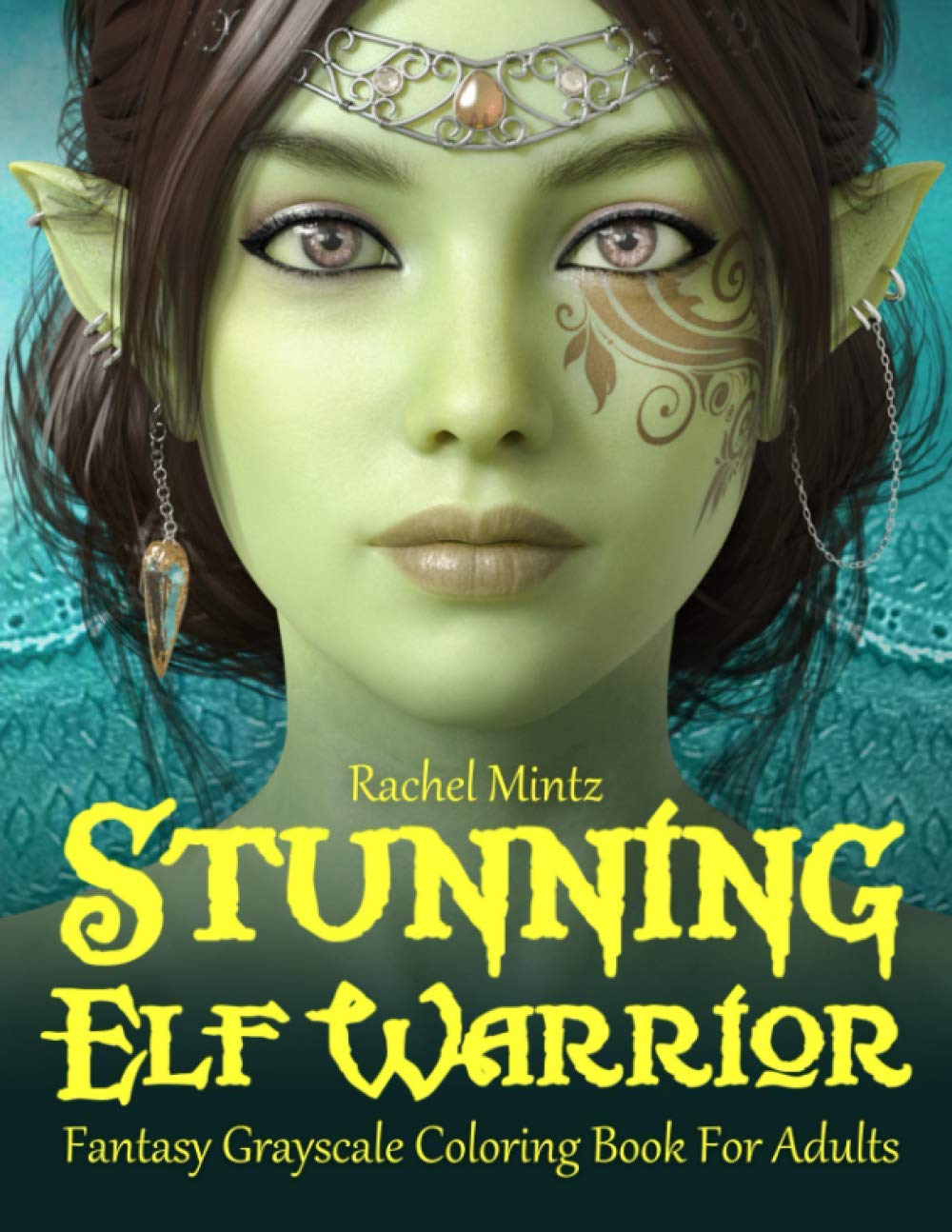 Stunning Elf Warrior Fantasy Grayscale Coloring Book For Adults: 30 ...