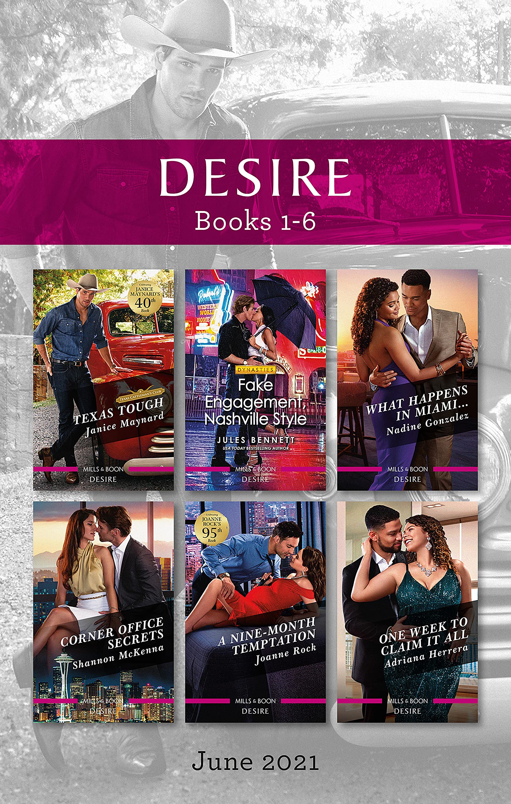 Desire Box Set June 2021: Texas Tough/Fake Engagement, Nashville Style/What Happens in Miami ...