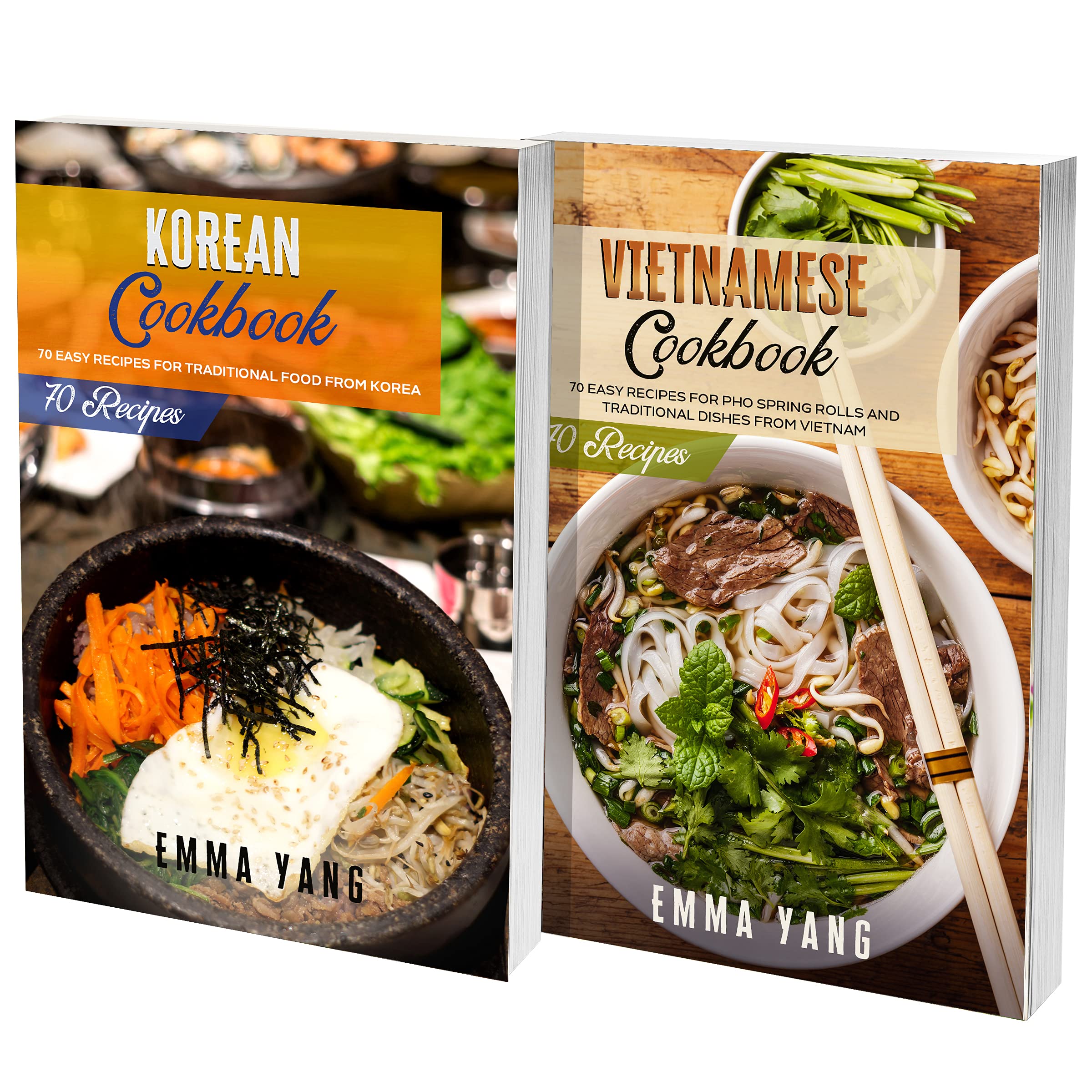 Korean And Vietnamese Cookbook: 2 Books In 1: 140 Easy Recipes For ...