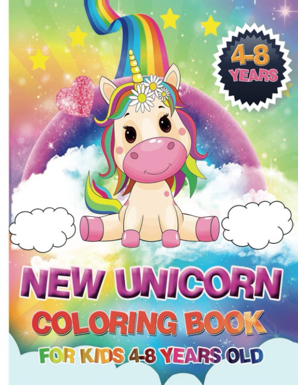 New unicorn coloring book: For kids ages 4-8 years by White Pearl ...