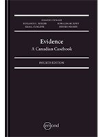 EVIDENCE: A CANADIAN CASEBOOK, 4TH EDITION by Emma Cunliffe Ronalda ...
