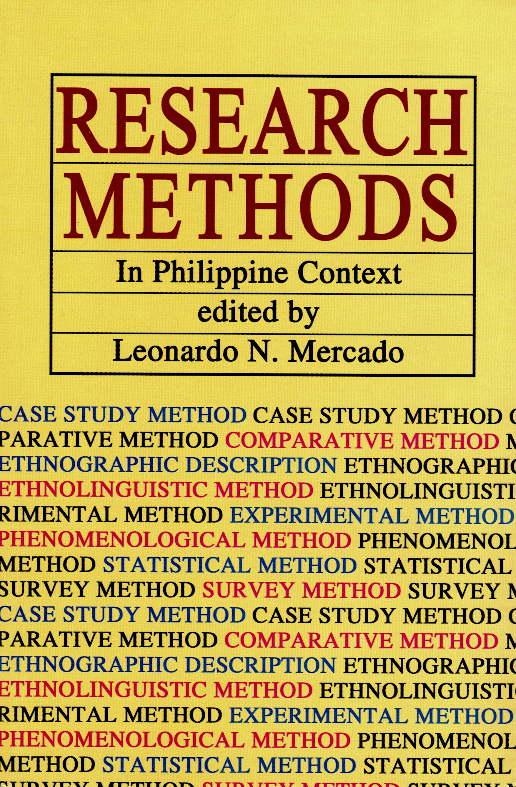 Research Methods in Philippine Context by Leonardo N. Mercado | Goodreads
