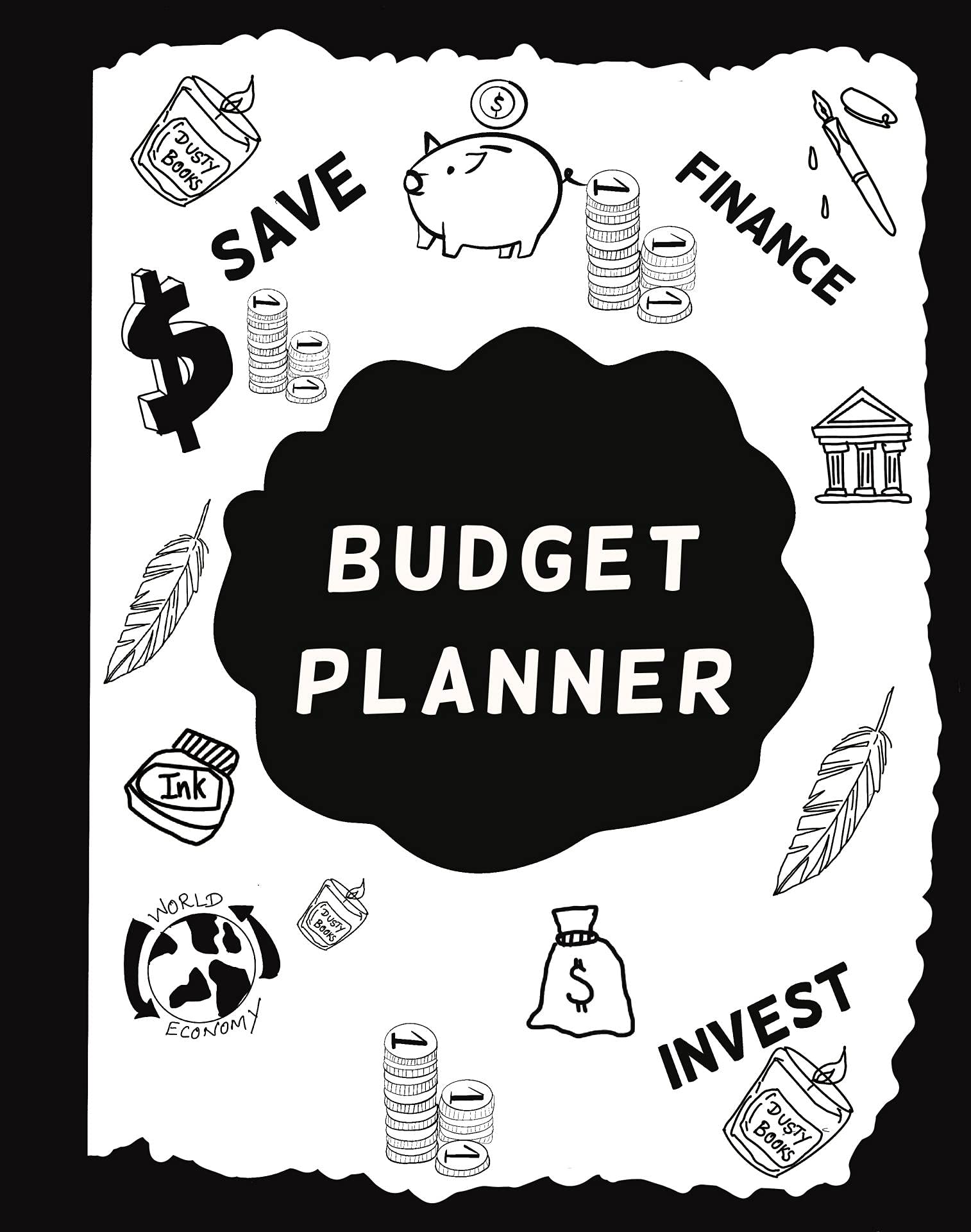 BUDGET PLANNER BOOK: Minimalist financial goals and budget planner book ...