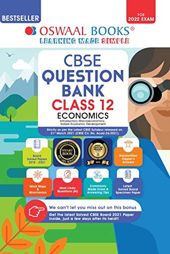 Oswaal CBSE Question Bank Class 12 Economics Book Chapterwise ...