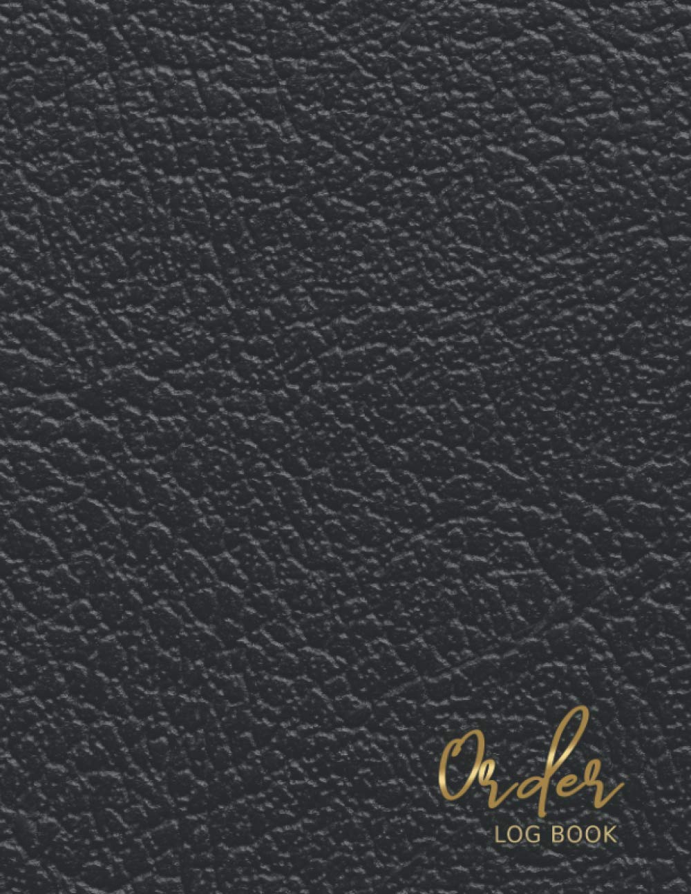 Order Log Book: Black Leather Look | Simple Order Tracker | Order Log ...