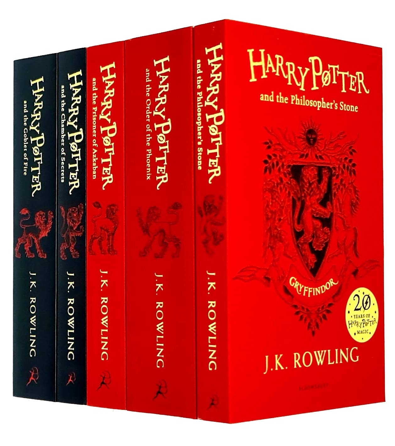 Harry Potter House Gryffindor Edition Series 1-5 Books Collection Set ...
