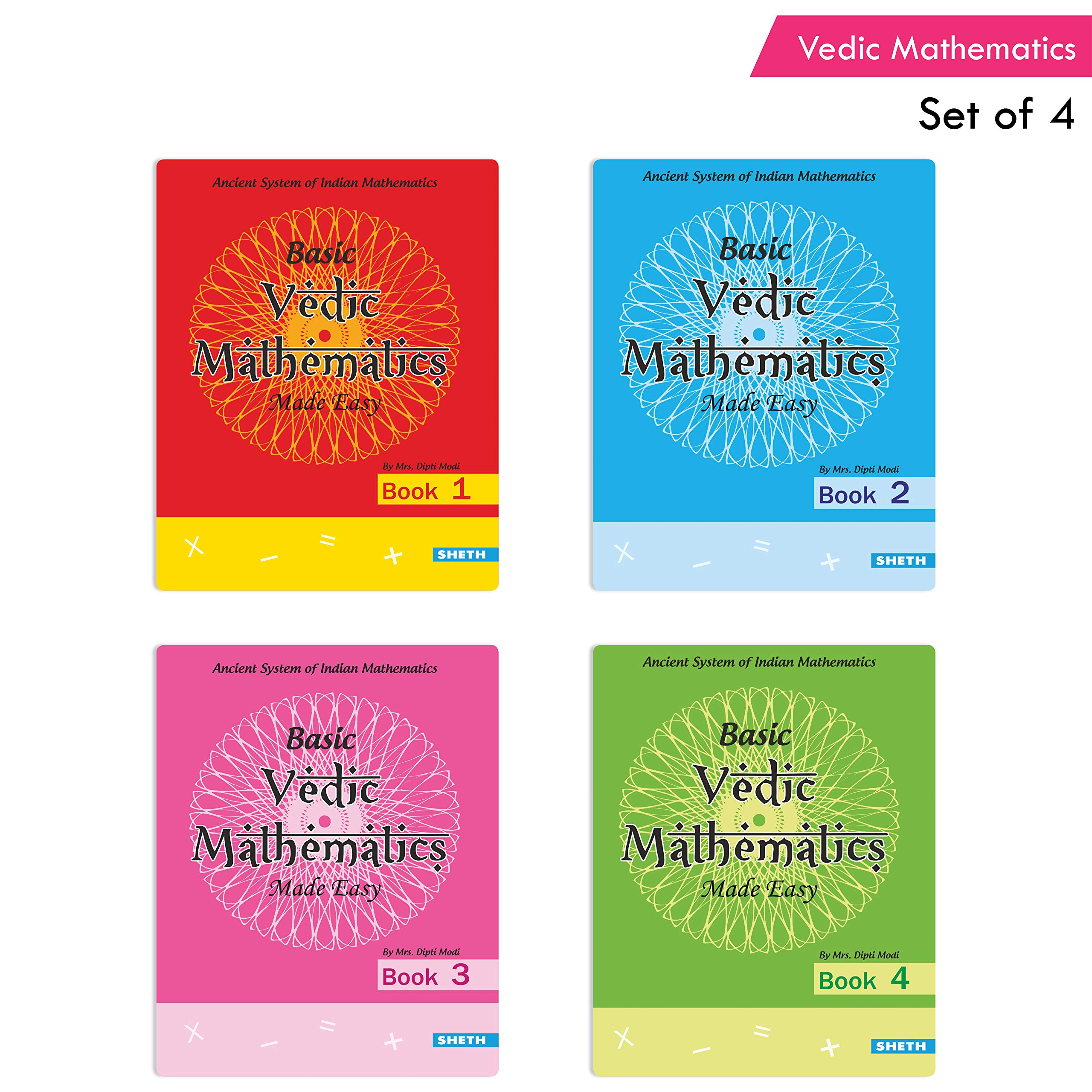 Basic Vedic Mathematics Books Set of 4 for Elementary School Kids ...