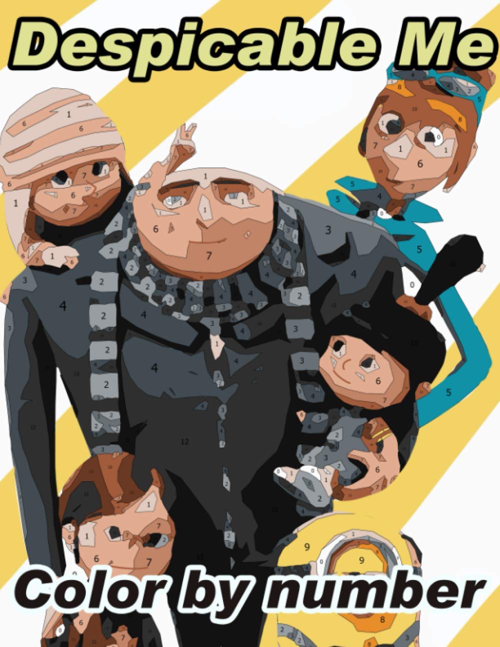 Despicable Me Color By Number: Minion Gru Fun Cartoon Illustration ...