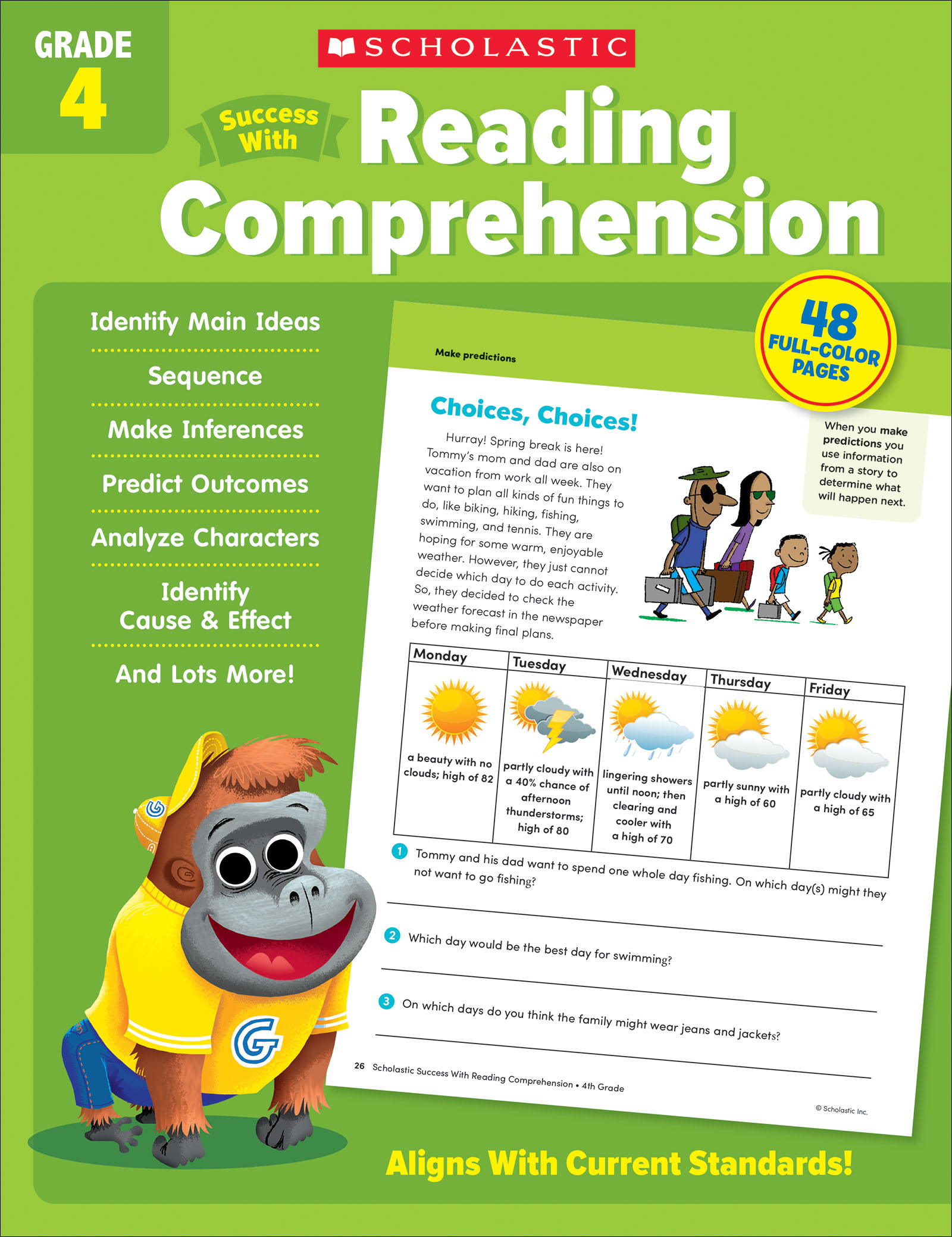 Scholastic Success with Reading Comprehension Grade 4 Workbook by ...