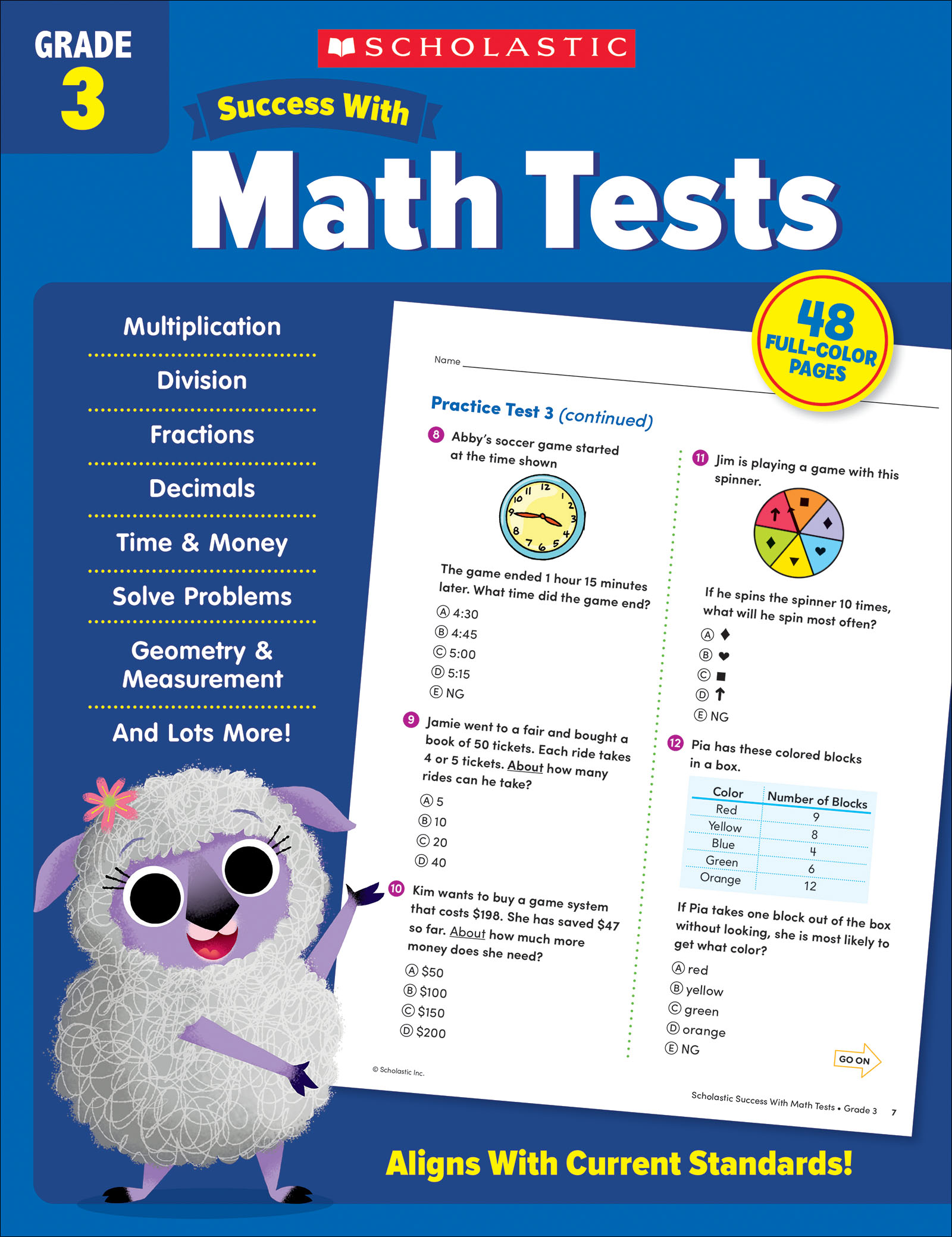 Scholastic Success with Math Tests Grade 3 Workbook by Scholastic ...