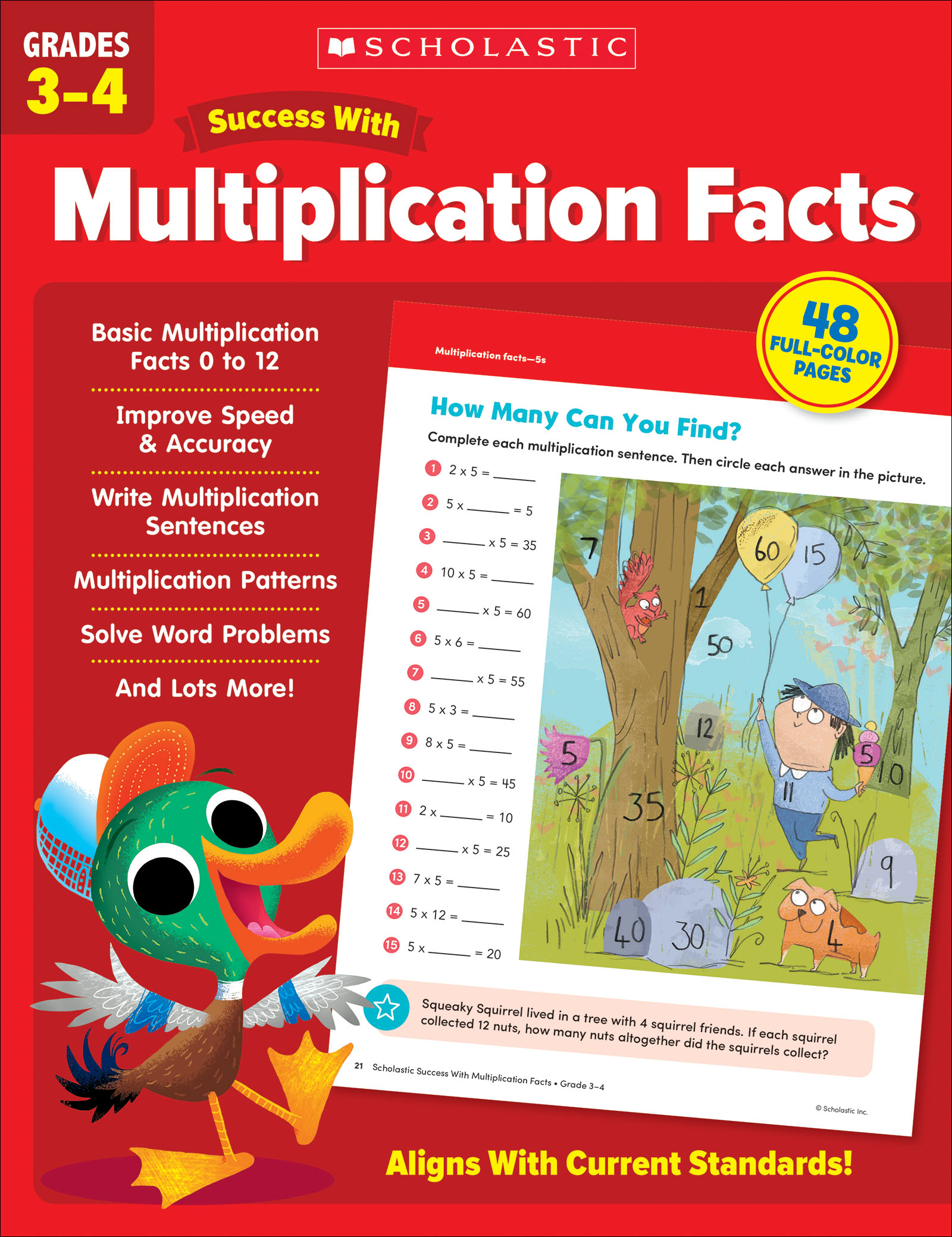 Scholastic Success with Multiplication Facts Grades 3-4 Workbook by ...