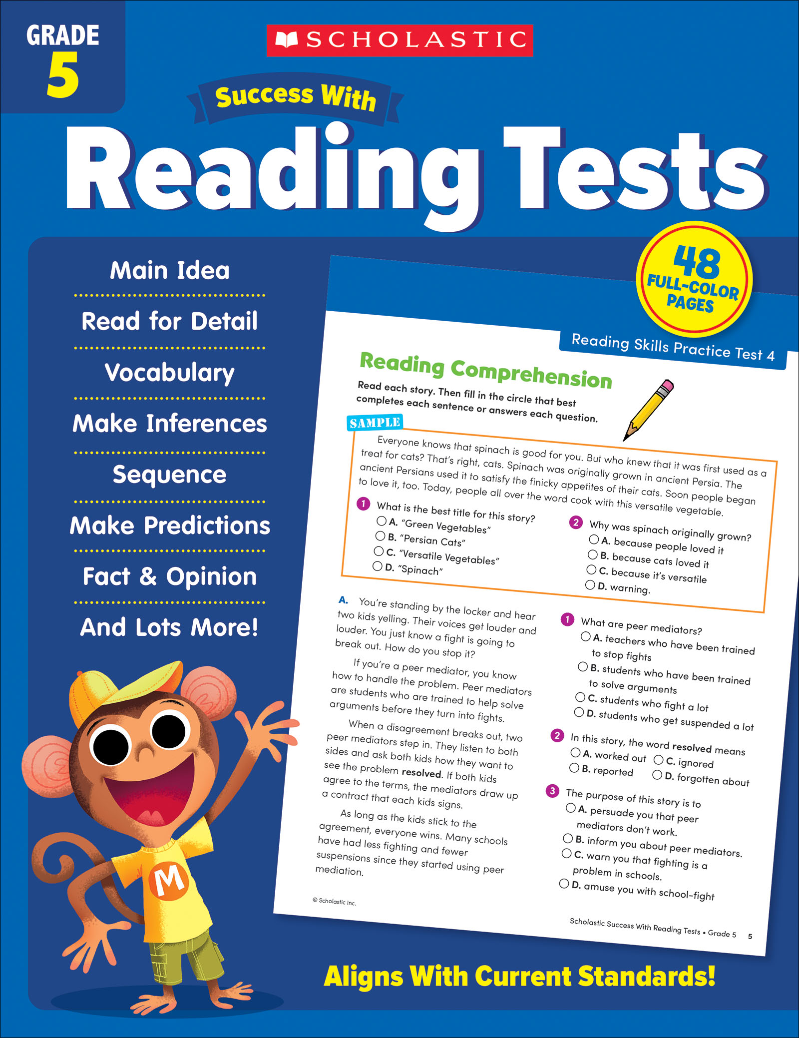 Scholastic Success with Reading Tests Grade 5 Workbook by Scholastic ...