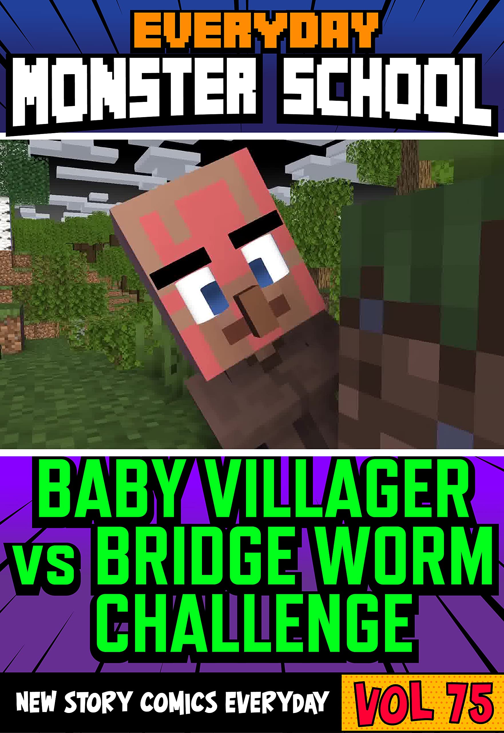 Monster School Comics: Baby Villager And The Bridge Worm Challenge by ...