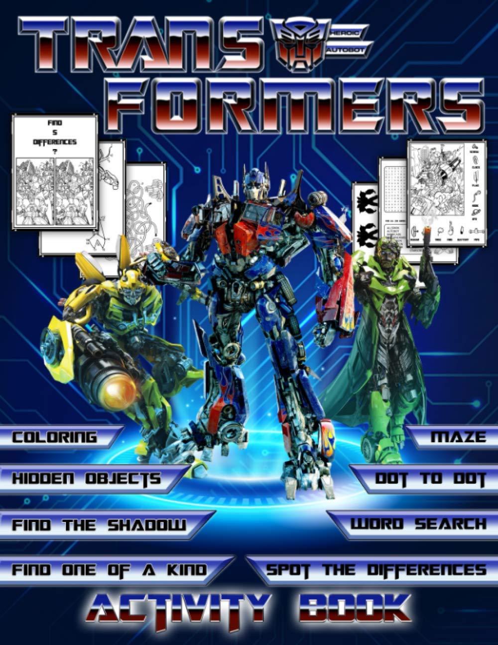 Transformers Activity Book: The Color Wonder Coloring, Find Shadow ...