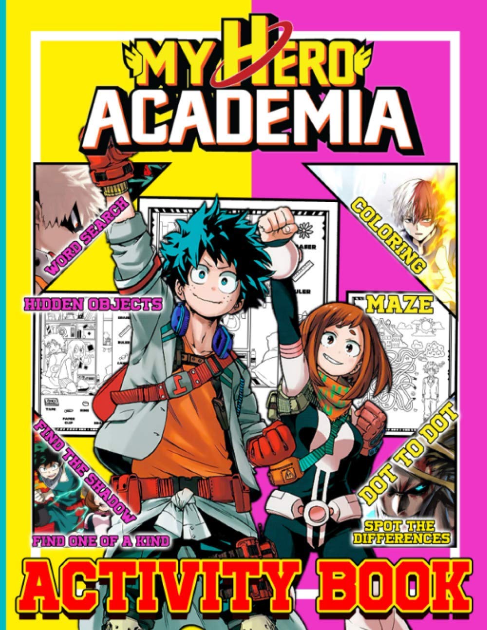 My Hero Academia Activity Book: Color Wonder Relaxation Hidden Objects ...
