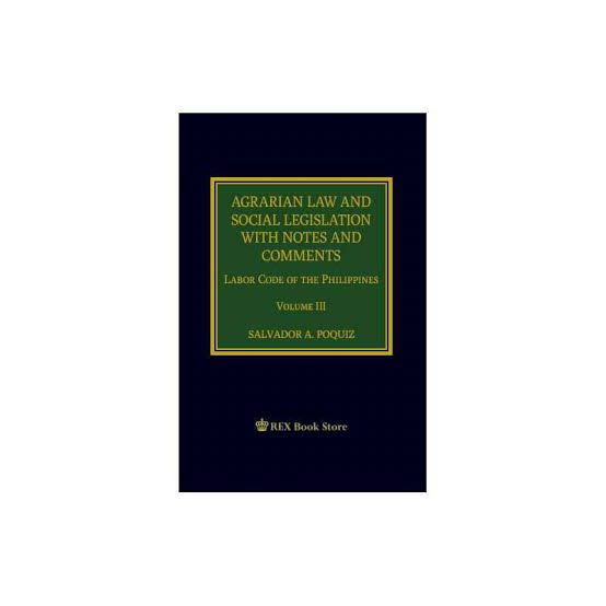 Agrarian Law and Social Legislation with Notes and Comments by Dean ...