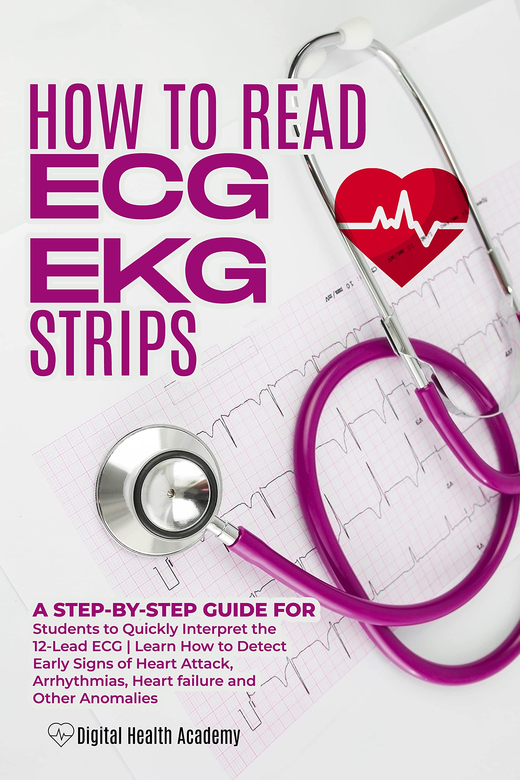How to Read EKG/ECG Strips: A Step-By-Step Guide for Students to Quickly Interpret the 12-Lead ...