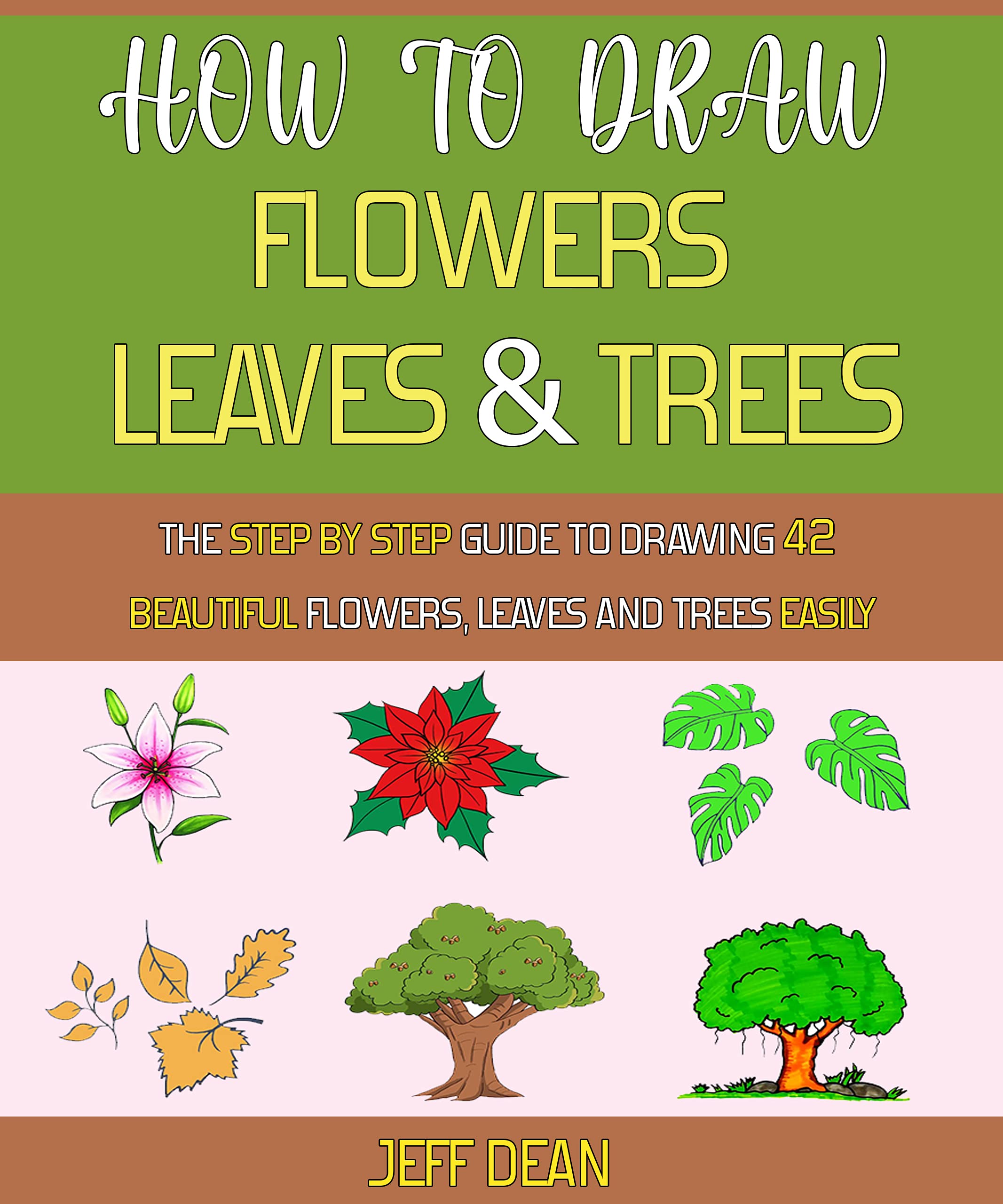 Beautiful Trees With Flowers Drawing