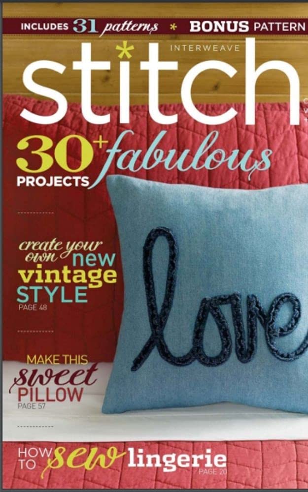 Stitch Craft: Make This Sweet Pillow, 30 Fabulous Projects by Stitching ...