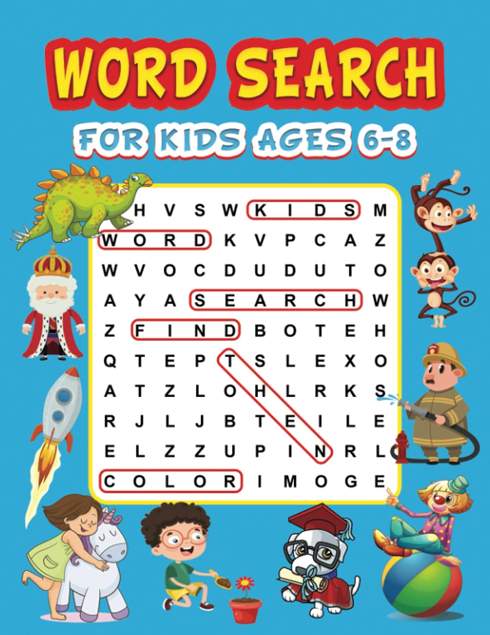 Word Search for Kids Ages 6-8: 100 Large Print Word Search Puzzles ...