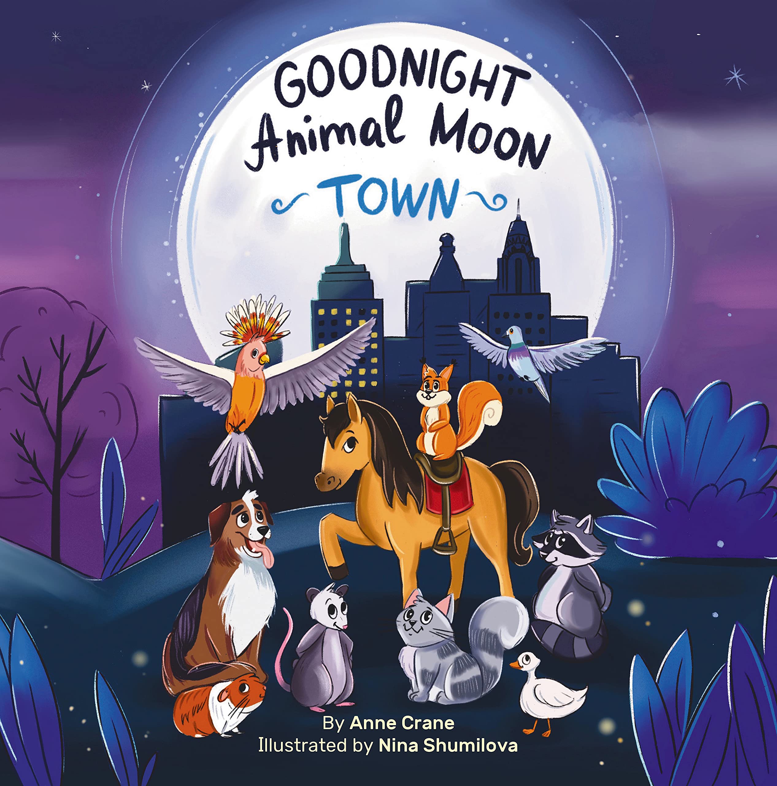 Goodnight Animal Moon Town: Funny and Quick Work Bedtime Story in ...