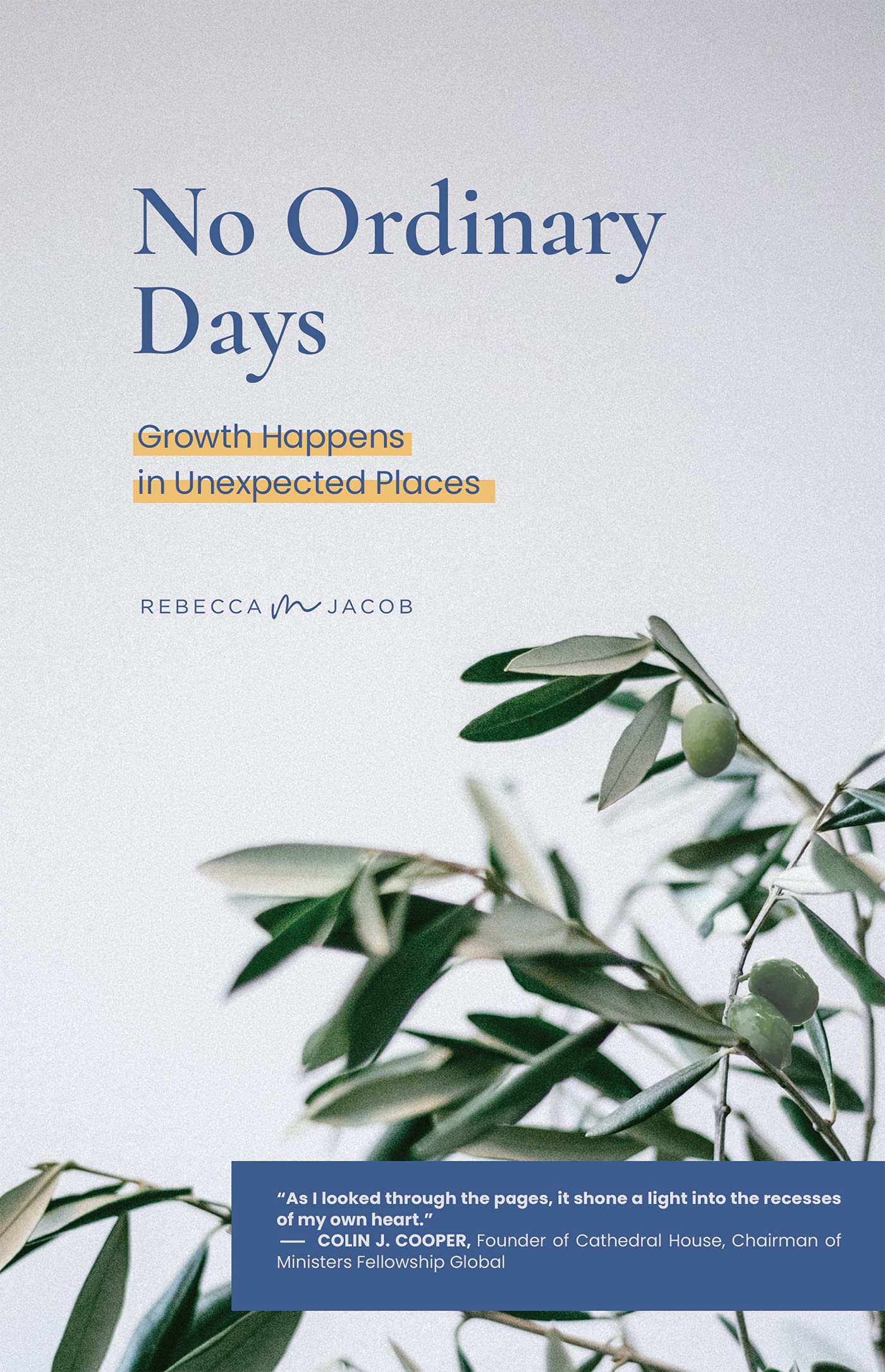 No Ordinary Days: Growth Happens in Unexpected Places by Rebecca M ...