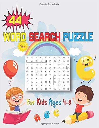 44 Word Search Puzzle for Kids Ages 4-8: 44 Fun and Educational Word ...