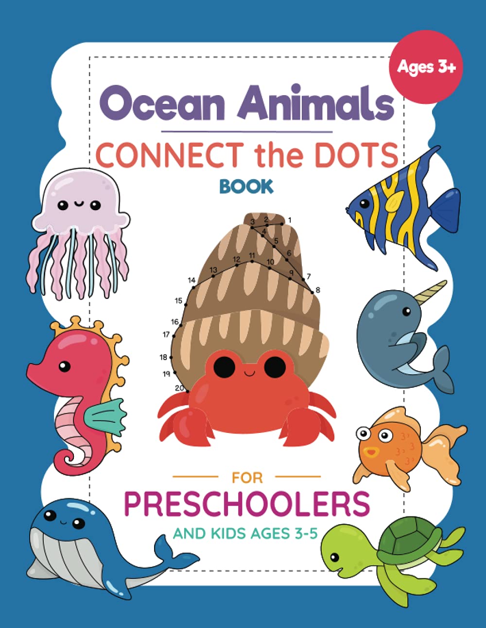 Ocean Animals Connect The Dots Book For Preschoolers And Kids Ages 3-5 ...