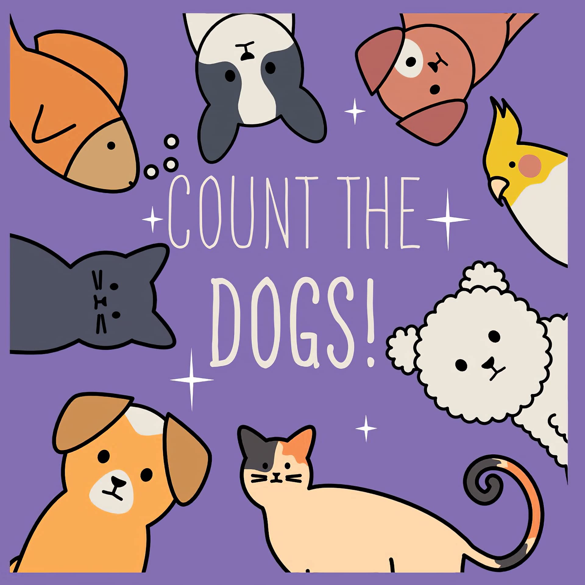 Count The Dog A Picture Guessing Puzzles Riddles For 2 5 Years Old