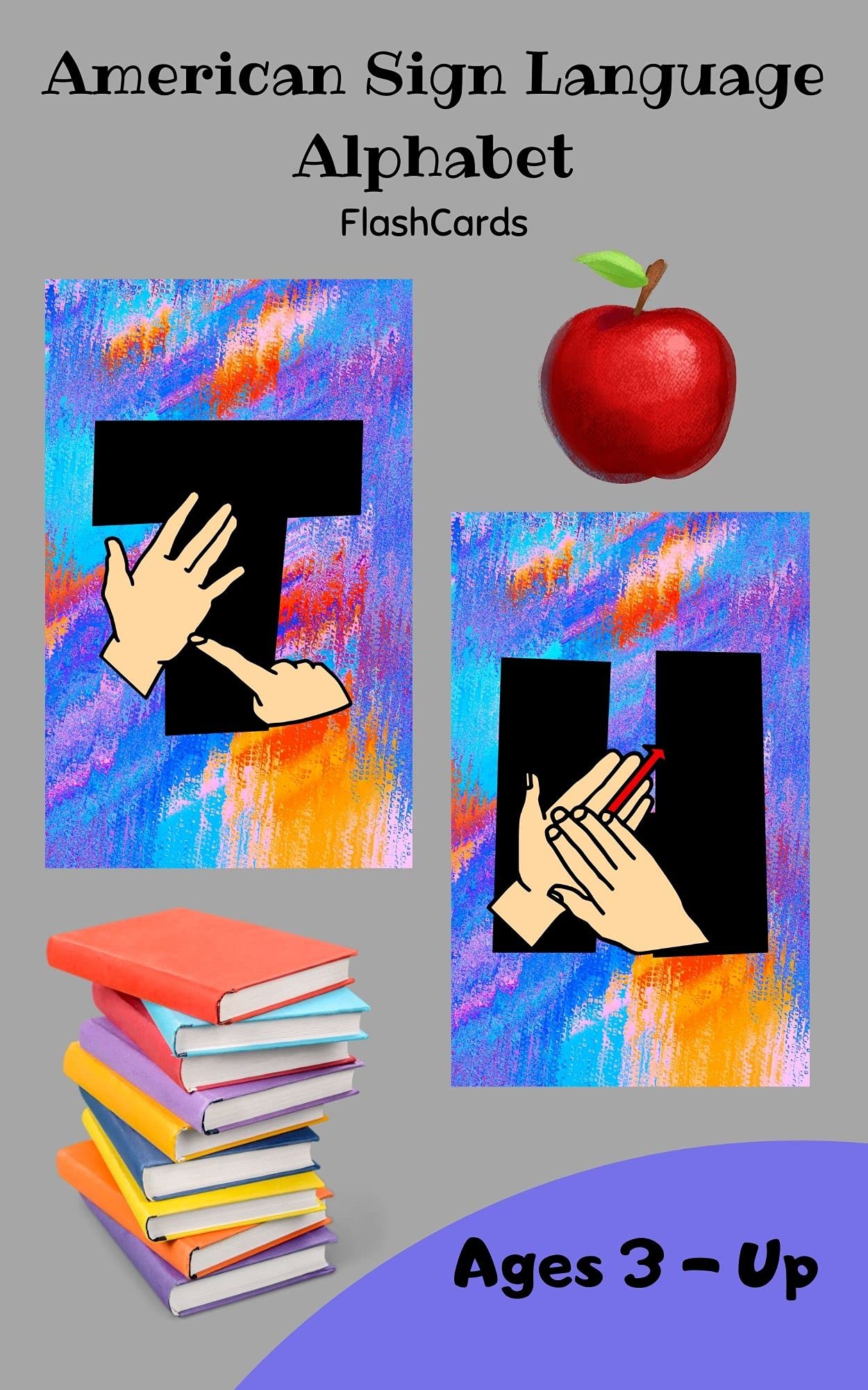 ASL Sign Language Flash Cards, 26 Letters with Gestures: American Sign ...