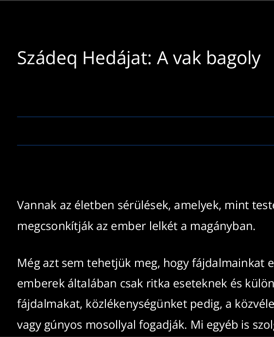 A vak bagoly by Sadegh Hedayat | Goodreads