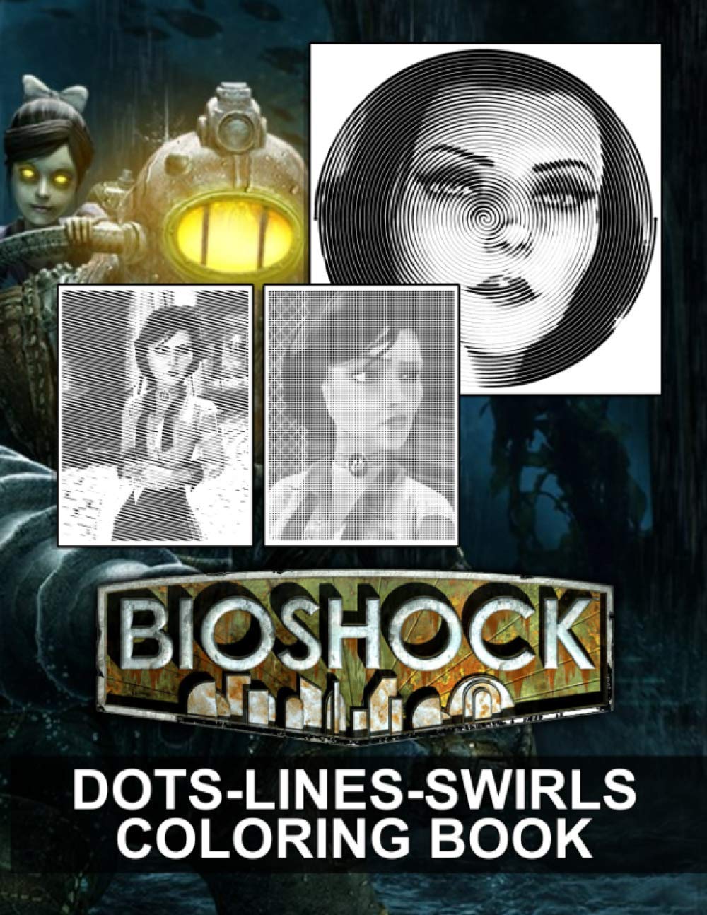 Bioshock Dots Lines Swirls Coloring Book: Bioshock Diagonal Line ...