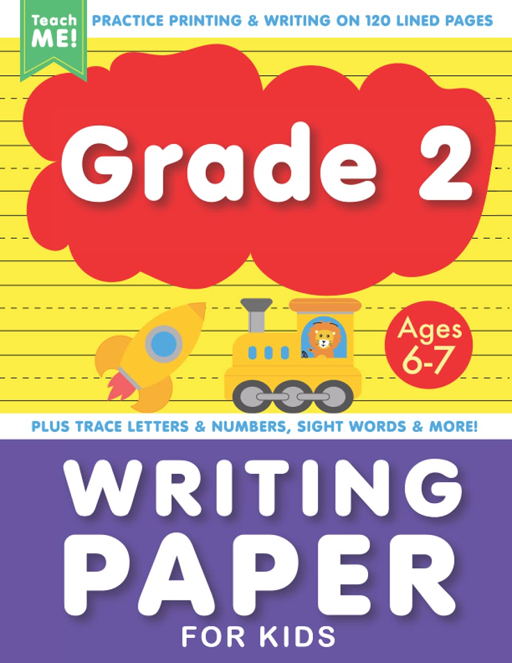 Grade 2 Writing Paper With Lines For Kids Ages 6 7 Practice Printing