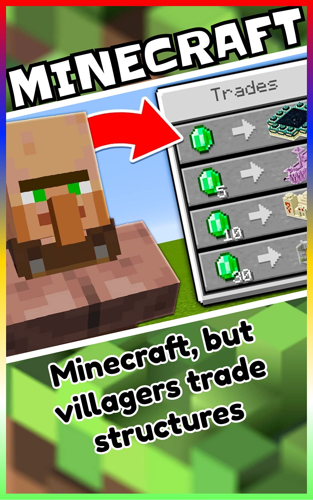 Minecraft: Minecraft, but villagers trade structures by Mery Kary ...