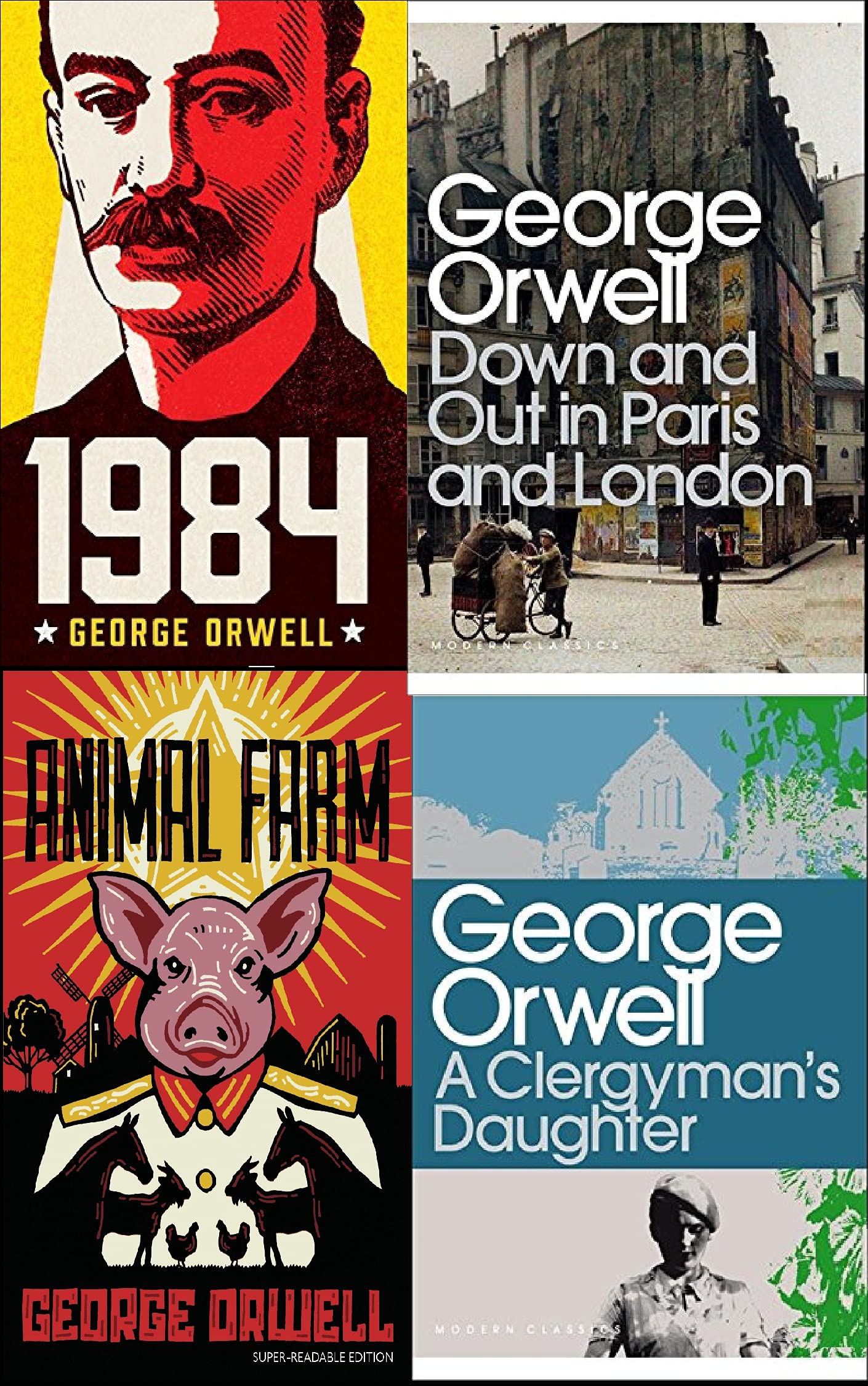 The Best George Orwell Books (4 IN 1): 1984- Animal Farm - Down and Out in Paris and London - A ...
