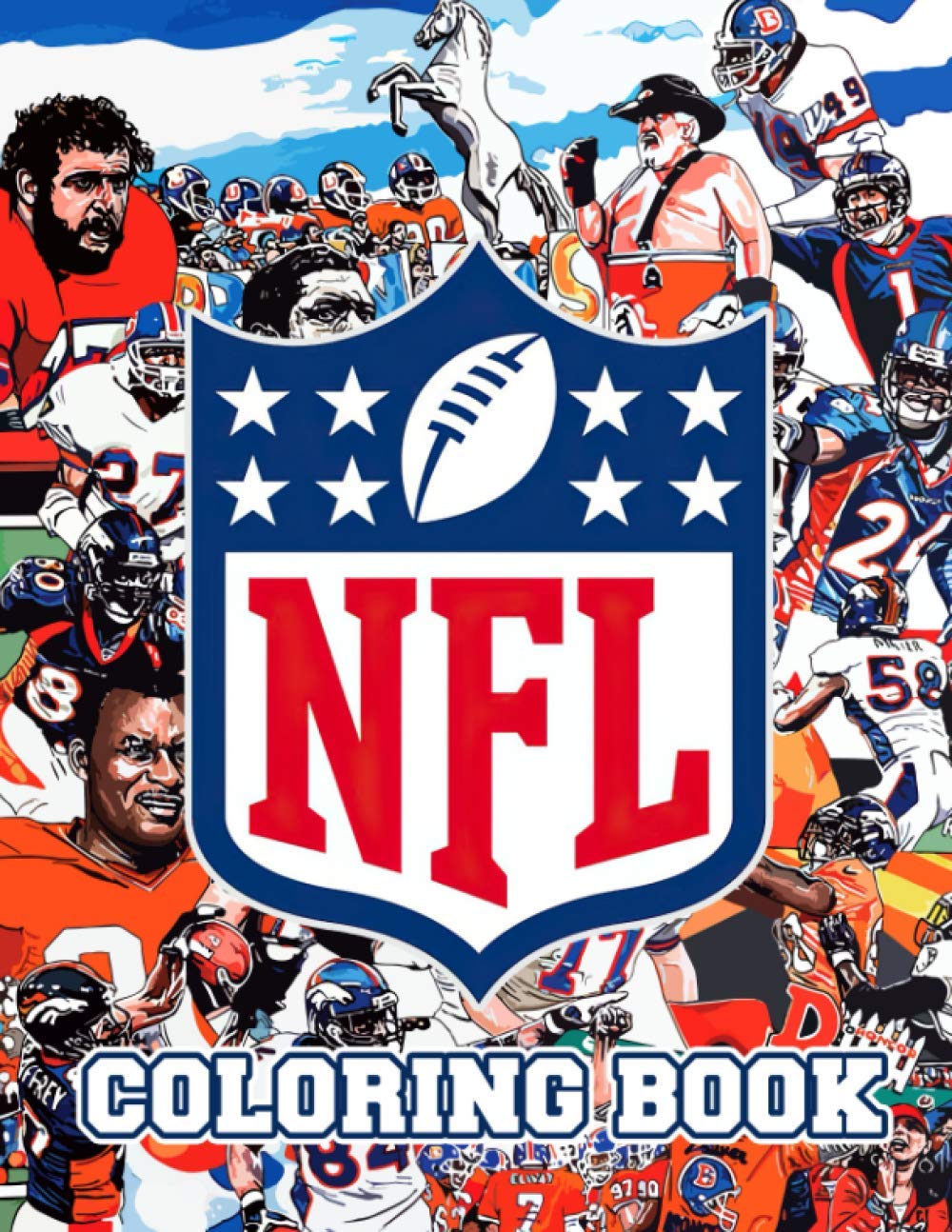 NFL Coloring Book: An Attractive Coloring Book For Relaxation And ...