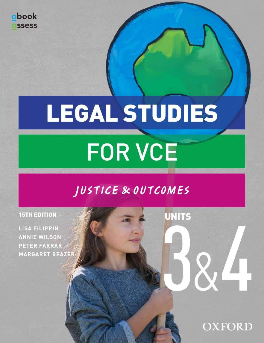 Legal Studies for VCE Units 3 & 4 Student book + obook assess by Lisa ...