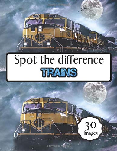 Spot the Difference trains: Brain Games Picture Puzzles For Adults ...