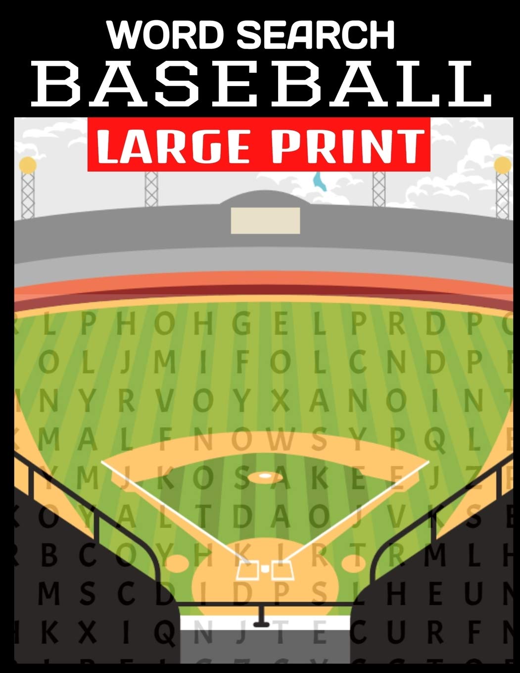 WORD SEARCH BASEBALL LARGE PRINT: FUN AND ENTERTAINING WORD FIND ...