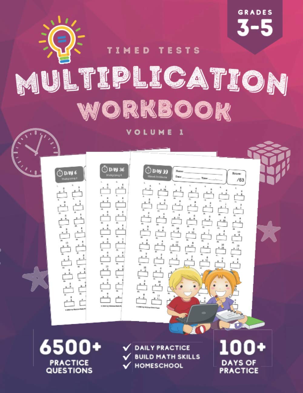 Timed Tests Multiplication Workbook: Multiplication Worksheets to ...