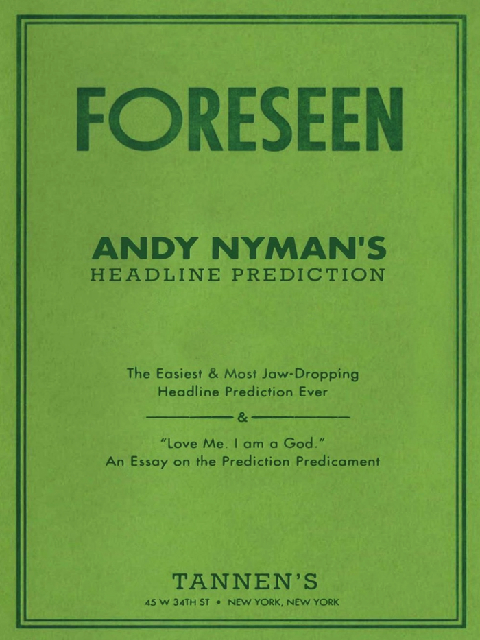 Foreseen by Andy Nyman | Goodreads
